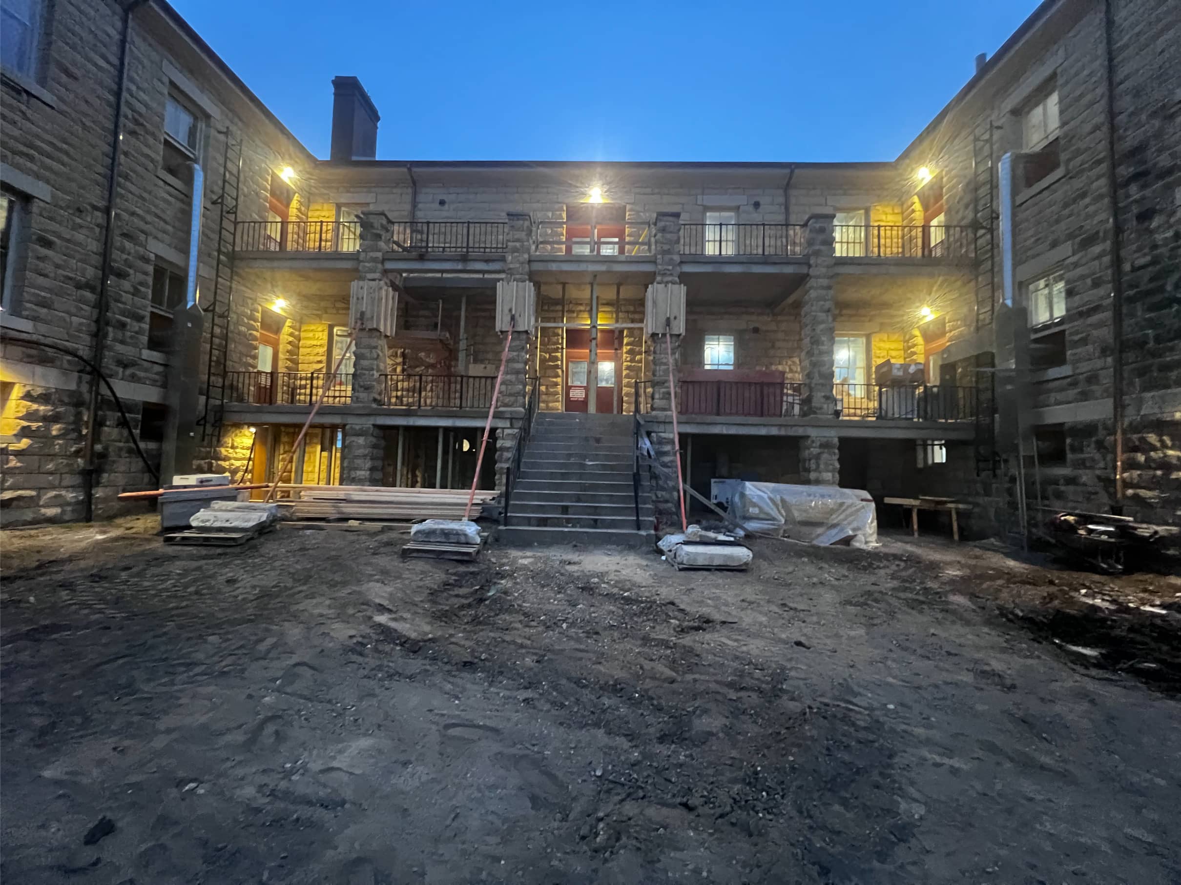 Job building 404 at Ft. Riley Military Base | Lawrenz Masonry